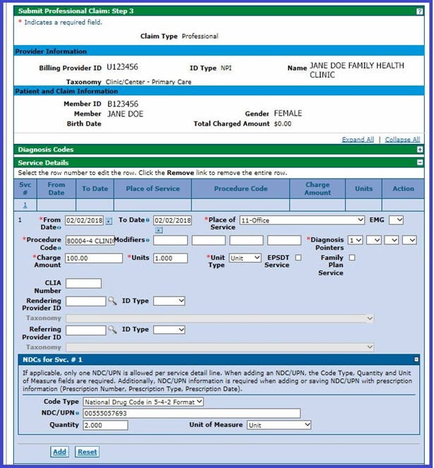 Provider Web Portal Quick Guide - Entering NDC Information on a Claim ...